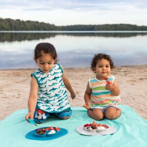 BapronBaby Sea Life Foodie Picks (2 Pack - Crab & Octopus) - Toddlers + Preschoolers Utensils - BPA Free - Dishwasher Safe - Self Feeding - 18 Months+