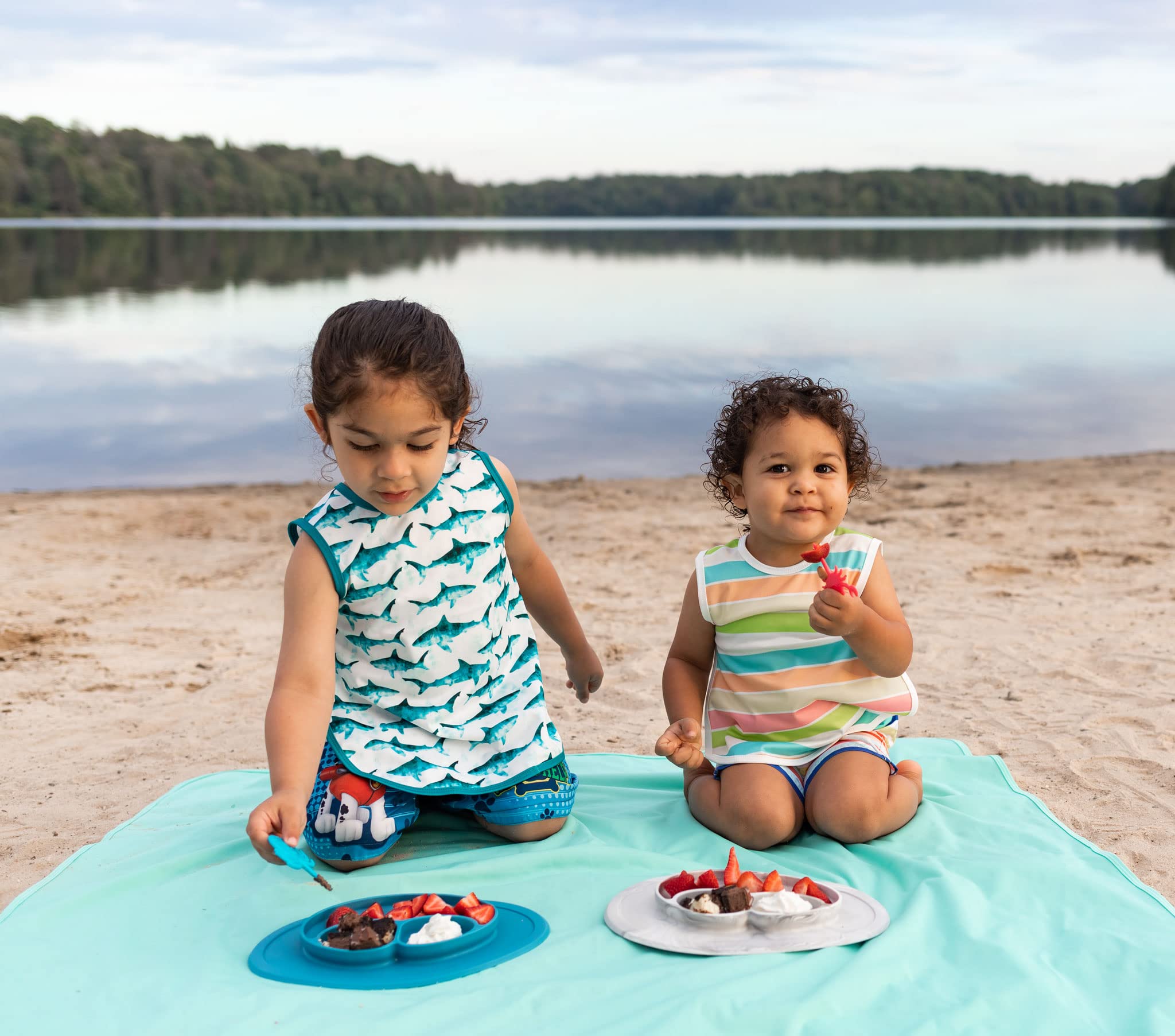 BapronBaby Sea Life Foodie Picks (2 Pack - Crab & Octopus) - Toddlers + Preschoolers Utensils - BPA Free - Dishwasher Safe - Self Feeding - 18 Months+