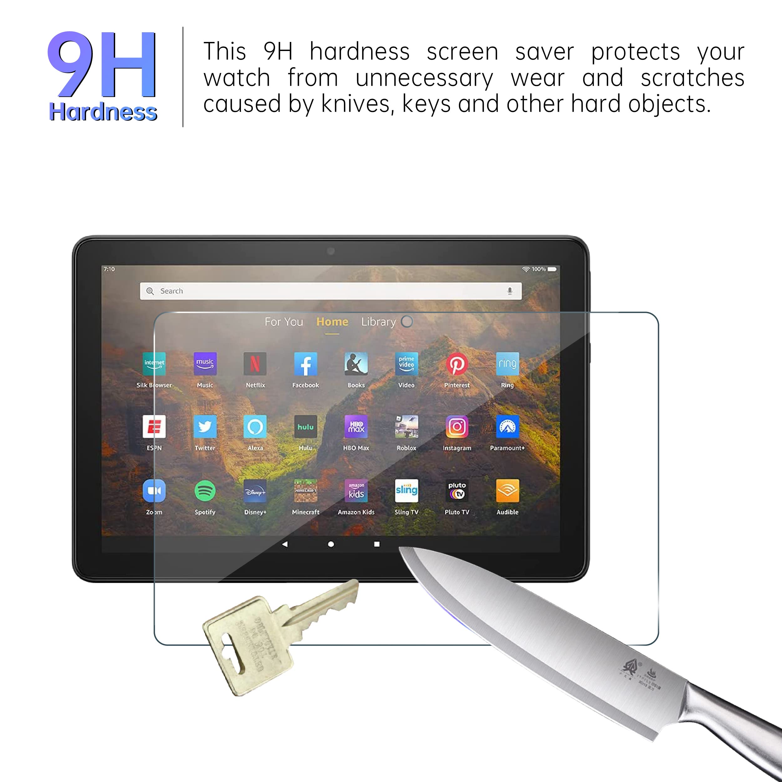 Wigsii 【 2Pack 】 Tempered Glass for All-New Fire HD10 / Fire HD 10 Plus Tablet 10.1 inch (11th Generation, 2021 Release) Screen Protector 2Packs 9H Hardness HD Clear Scratch Resistant Bubble Free Anti-Fingerprints