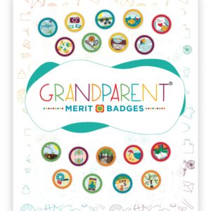 GRANDPARENT MERIT BADGES Kit First Edition - Best Gift idea! Fun with Grandkids Using This Keepsake Activity Journal. 18 Activity Journal Pages,Merit Badge Stickers and Certificate of Merit