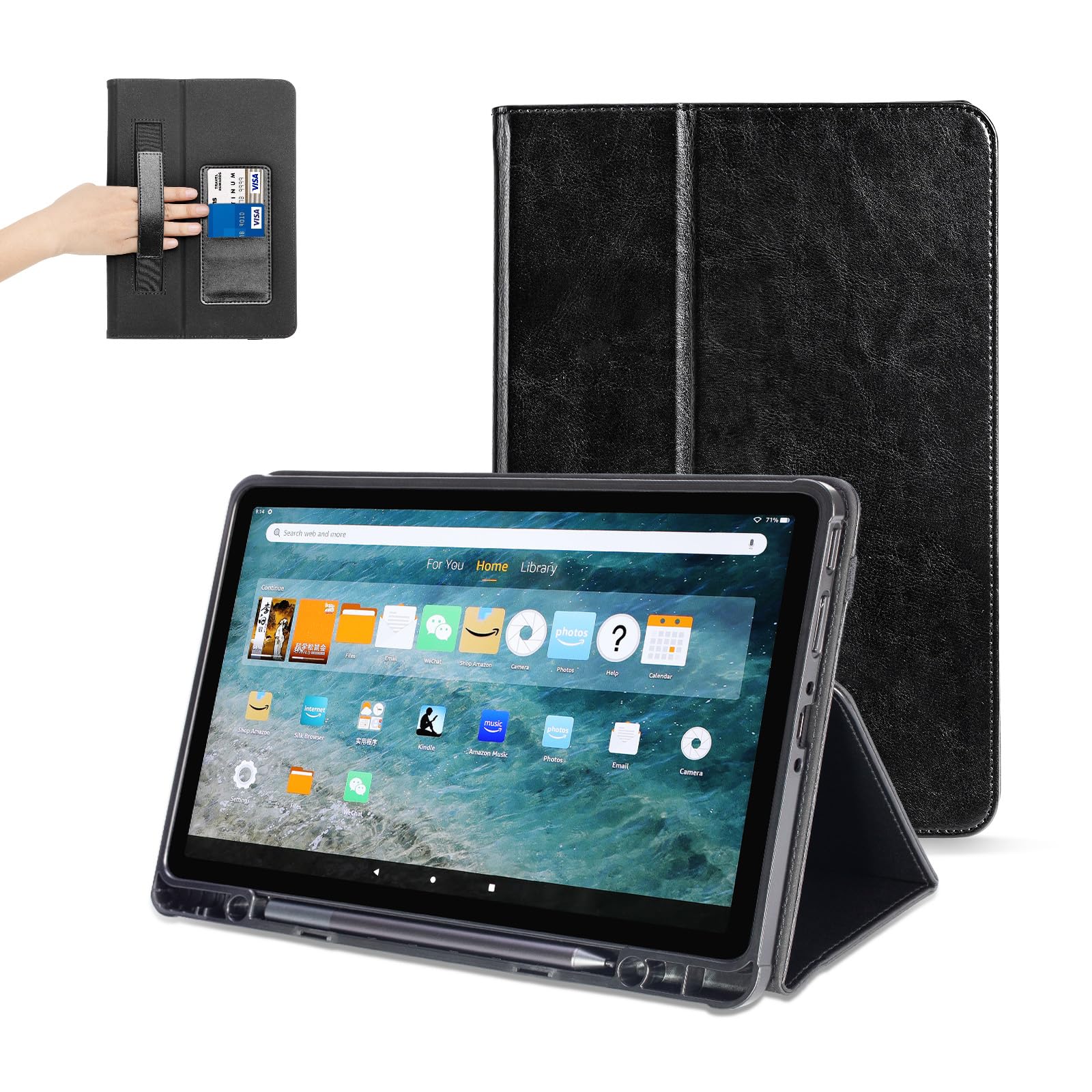 E NET-CASE Case for Amazon Kindle Fire Max 11 Tablet (13th Generation, 2023 Release) 11"-Slim Folding Stand Cover for Fire 11 Max Tablet with Auto Sleep/Wake