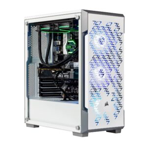 velztorm azcia cto gaming desktop pc liquid-cooled (ryzen 7-5800x 8-core, 64gb ddr4, 1tb pcie ssd + 2tb hdd (3.5), geforce rtx 3080 10gb, 240mm aio, rgb fans, 750w psu, wifi, win 10 home)