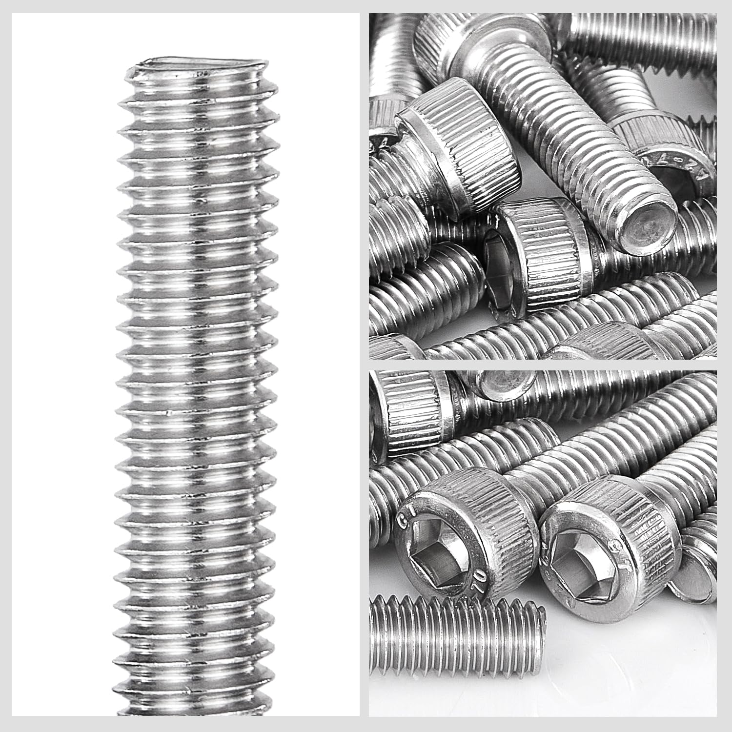 M6-1.0 x 16mm Hex Socket Head Cap Screws Bolts 304 Stainless Steel Allen Hex Drive, Machine Metric Fully Thread, 25PCS