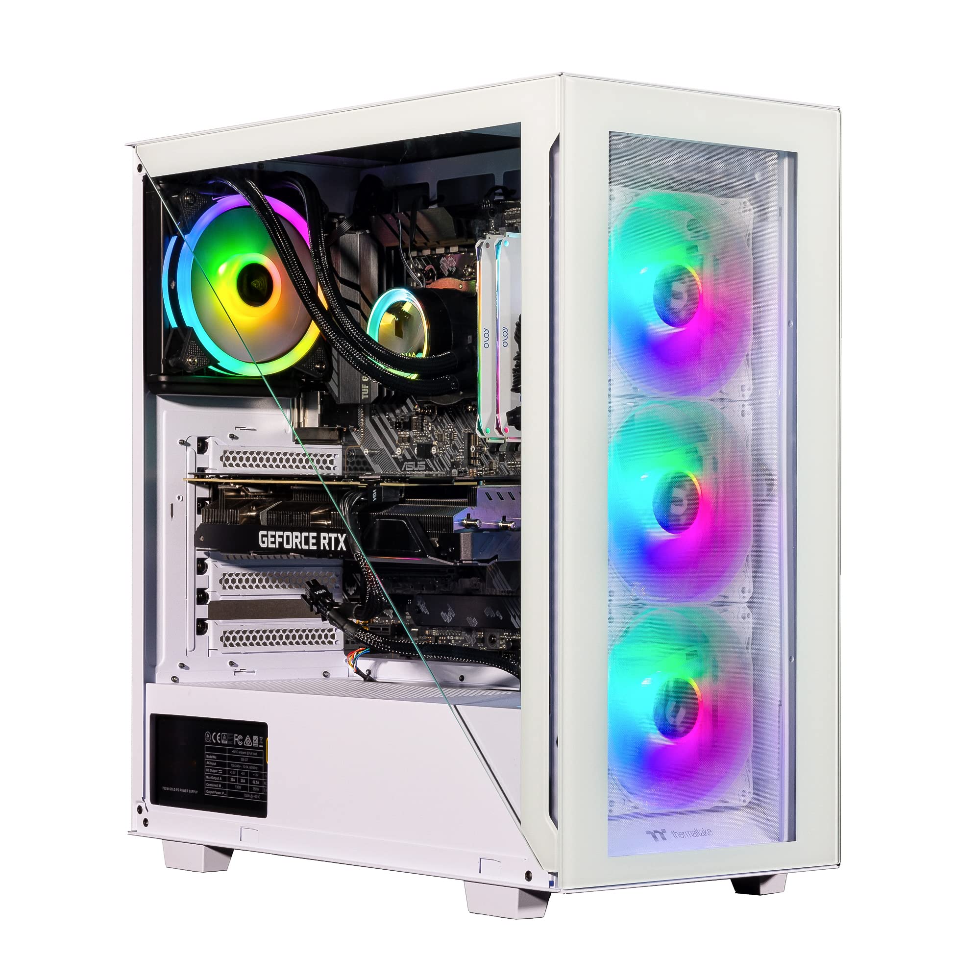 Velztorm Gladio CTO Powerful Gaming Desktop PC Liquid-Cooled (AMD Ryzen 9 5900X 12-Core, 64GB DDR4, 4TB PCIe SSD + 6TB HDD (3.5), GeForce RTX 3090 24GB, WRGB Fans, AC WiFi, BT, Win 10 Home) VELZ0002