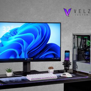 Velztorm Azcia CTO Gaming Desktop PC Liquid-Cooled (Ryzen 7-5800X 8-Core, 64GB DDR4, 1TB PCIe SSD + 2TB HDD (3.5), GeForce RTX 3080 10GB, 240mm AIO, RGB Fans, 750W PSU, WiFi, Win 10 Home)