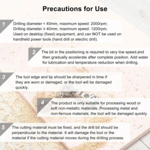 uxcell Tungsten Carbide Forstner Drill Bit Set 23mm 24mm, Woodworking Wood Hole Opener Hinge Hole Drilling Boring Bit Cutter