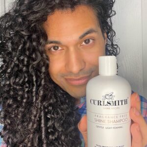 CURLSMITH - Shine Shampoo, Gentle, Sensitive, Fragrance Free Cleanser for All Curl and Hair Types, Vegan (12 fl oz)