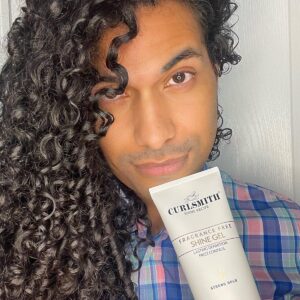 CURLSMITH - Shine Gel, Strong Hold Styling Hair Gel, Frizz Protection, Sensitive, Fragrance Free, for All Curl Types, Vegan (8 fl oz)