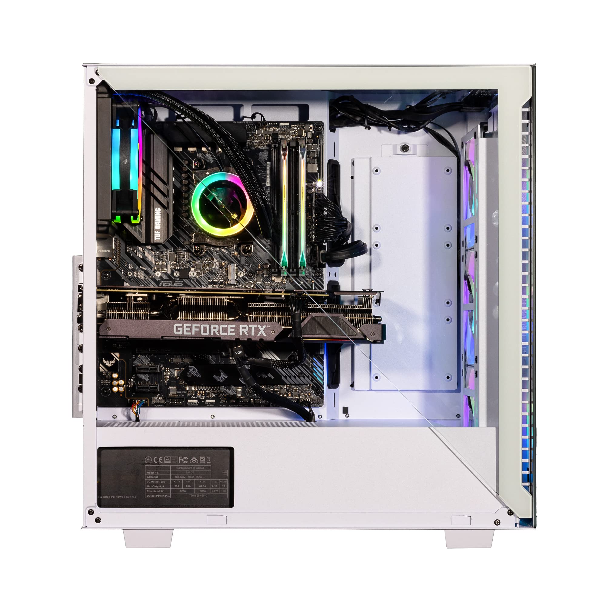 Velztorm Gladio CTO Powerful Gaming Desktop PC Liquid-Cooled (AMD Ryzen 9 5900X 12-Core, 64GB DDR4, 4TB PCIe SSD + 6TB HDD (3.5), GeForce RTX 3090 24GB, WRGB Fans, AC WiFi, BT, Win 10 Home) VELZ0002