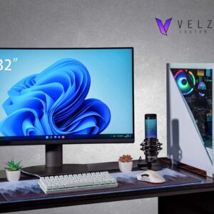 Velztorm Gladio CTO Powerful Gaming Desktop PC Liquid-Cooled (AMD Ryzen 9 5900X 12-Core, 64GB DDR4, 4TB PCIe SSD + 6TB HDD (3.5), GeForce RTX 3090 24GB, WRGB Fans, AC WiFi, BT, Win 10 Home) VELZ0002