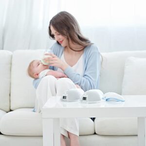 Bellababy Wearable Breast Pump Hands Free,Silent and Pain Free,Long-Lasting Battery,4 Modes&9 Levels of Suction,Fewer Parts Needed to Clean,Fast Rechargeable.(White)