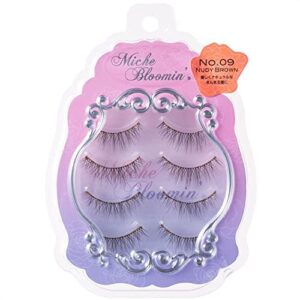 miche bloomin' 3d eyelashes no. 09 nude brown 4 pairs