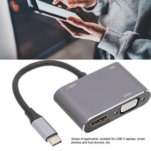 USB Hub, Easy to Use 4 in 1 Silver 4 in 1 Adapter for Keyboard for Mouse for Laptops for Phones