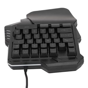 Zyyini One Handed Gaming Keyboard, 35 Keys LED Backlit Ergonomic Typewritter Keypad Single Hand Mechanical Mini Gaming Keyboard,for Game/Office