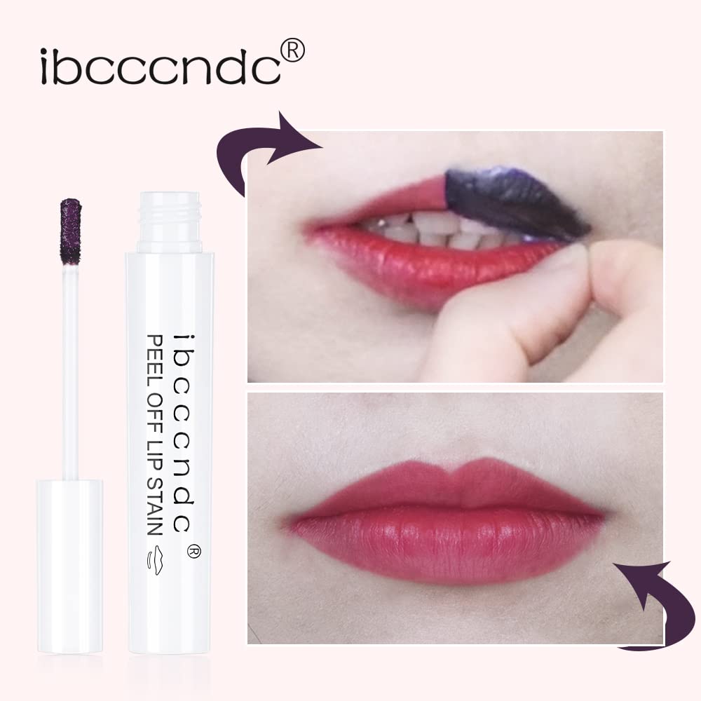 ibcccndc Peel Off Lip Stain Kit Long Lasting Smudge Proof, Waterproof,Tattoo Lipstick 2 Colors Lip Stain for Hyper-Brilliant Color Lips (Charming 10&14)