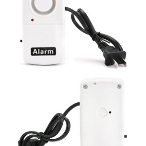 QWORK Power Failure Alarm, 2 Pack Automatic Power Cut Failure Outage Alarm 120db LED Indicator Smart Warning Siren Power by 9V Battery (NOT Included), Plug 220V