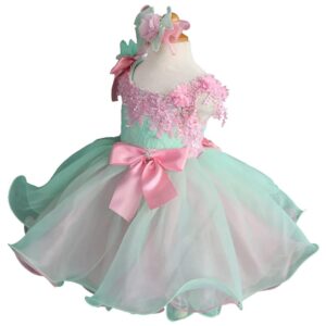 Jenniferwu EB1179MP Infant Toddler Baby Newborn Little Girl's Pageant Party Birthday Dress MINTPINK Size 18-24M