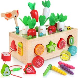 bravmate toddlers montessori educational toys for kids age 2 3 4 years old, shape sorting toys for boys girls 2-4, wood preschool learning fine motor skills game