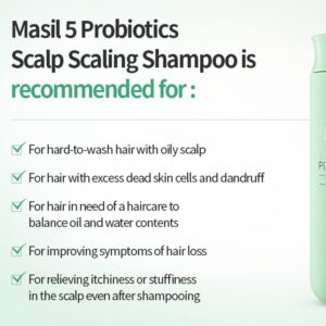 Masil Shampoo for Damaged Hair & Loss, Weakened Scalp Scaling, CMC Shampoo for Bouncy Hair, Travel Size, 5.1 Fl Oz