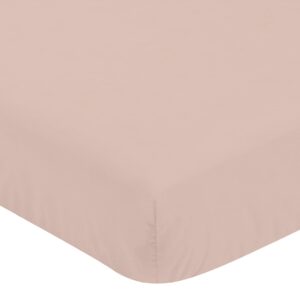 Sweet Jojo Designs Dusty Rose Pink Girl Fitted Crib Sheet Baby or Toddler Bed Nursery - Solid Color Mauve for Bohemian Boho Rainbow Collection