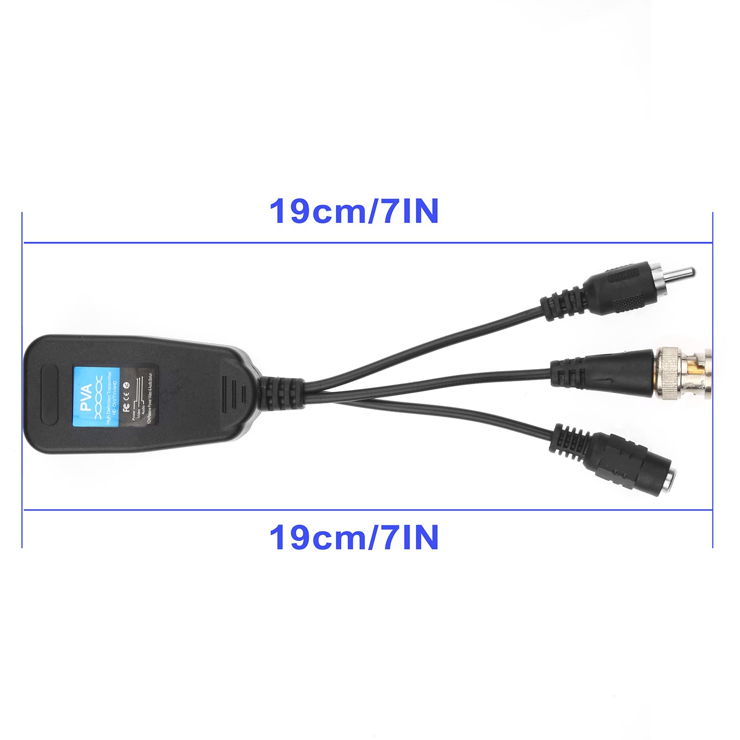 Passive Video Balun 8 Pairs Passive Video Power Balun Audio Connector 720P -2MP BNC to RJ45 Network Transceiver Cat5e/Cat6 BNC to ethernet Adapter AHD/TVI/CVI/CVBS For Full HD Security Camera System