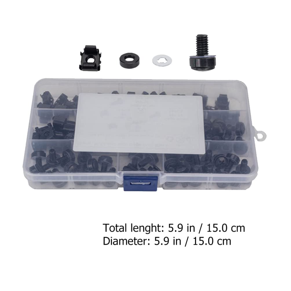 SOLUSTRE 1 Set Screw case Server Rack Cage Nuts Computer cage Nuts Rack Mount Screw Cage Nut Rack Mount Cage Nuts Computer Screws Cage Nuts and Screws Carbon Steel q215 Chassis Washer