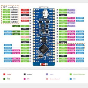 ESP32-S2 MCU WiFi Development Board with 0.96inch IPS LCD Display, 2.4 GHz WiFi 240 MHz Xtensa Single-Core 32-Bit LX7 Microcontroller, Support Raspberry Pi Pico Expansion Board