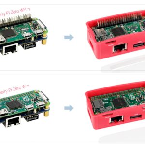 Ethernet/USB HUB HAT Board with ABS Case for Raspberry Pi Zero 2 W/Zero 2WH/Pi Zero/Zero W/Zero WH,with 3X USB Ports, Compatible with USB 2.0/1.1 and 1x RJ45 Ethernet Port 10/100M Auto-Negotiation