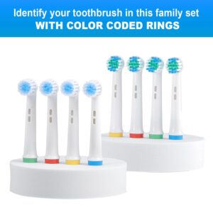 Toothbrush Replacement Brush Heads 8 Pk for Oral B Braun Electric Toothbrush with 4 Pcs Standard Precision Brush Heads & 4 Pcs Soft Toothbrush Heads