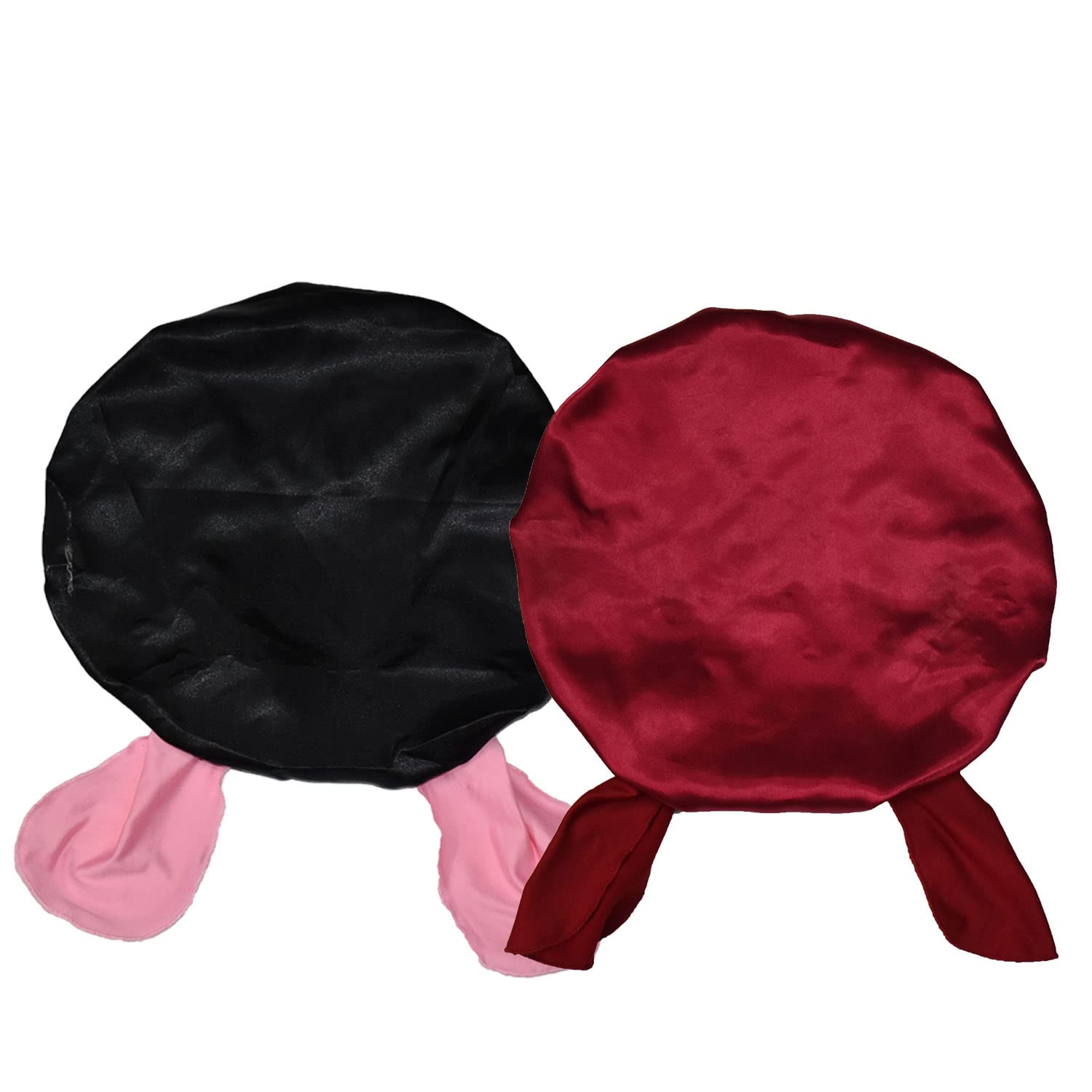 2pcs Pack Baby Bonnet 6-12 Months pre-Tied Bonnet Toddler Bonnet for boy Satin Bonnet for Babies Infant Bonnet for Boys with tie Band Bow