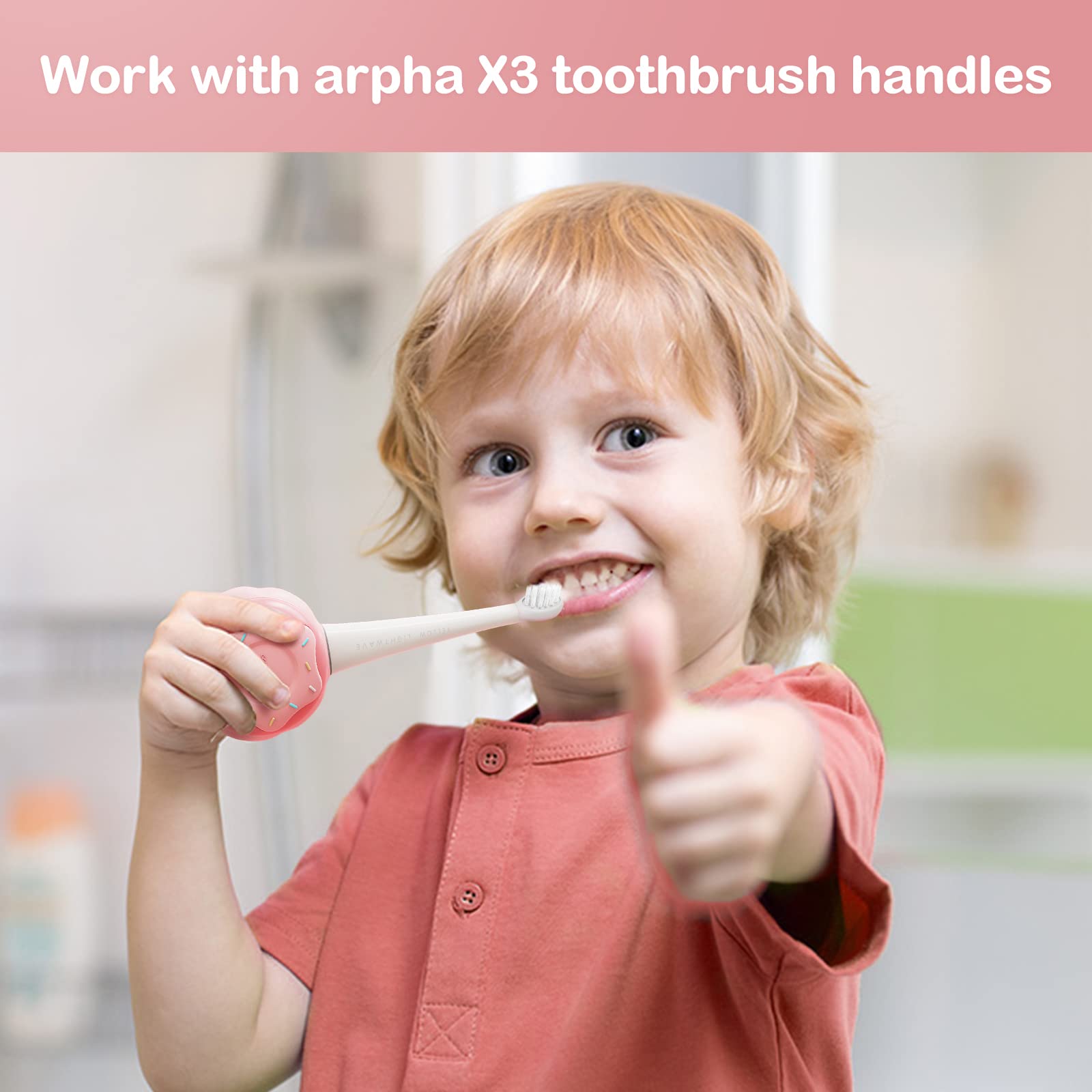 arpha X3 Kid’s Toothbrush Head Replacement, German Pedex Bristles Brush Head, Age 1+