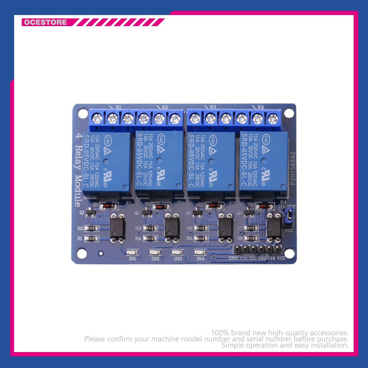 DC Relay Module 4 Channel 5V with Optocoupler Compatible with R3 1280 STM32 Pi