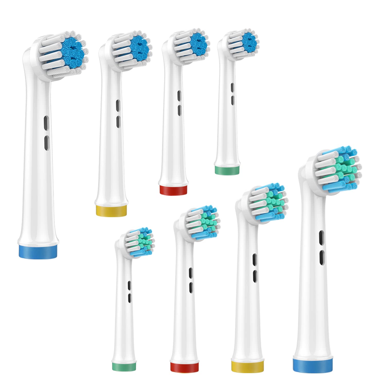 Toothbrush Replacement Brush Heads 8 Pk for Oral B Braun Electric Toothbrush with 4 Pcs Standard Precision Brush Heads & 4 Pcs Soft Toothbrush Heads