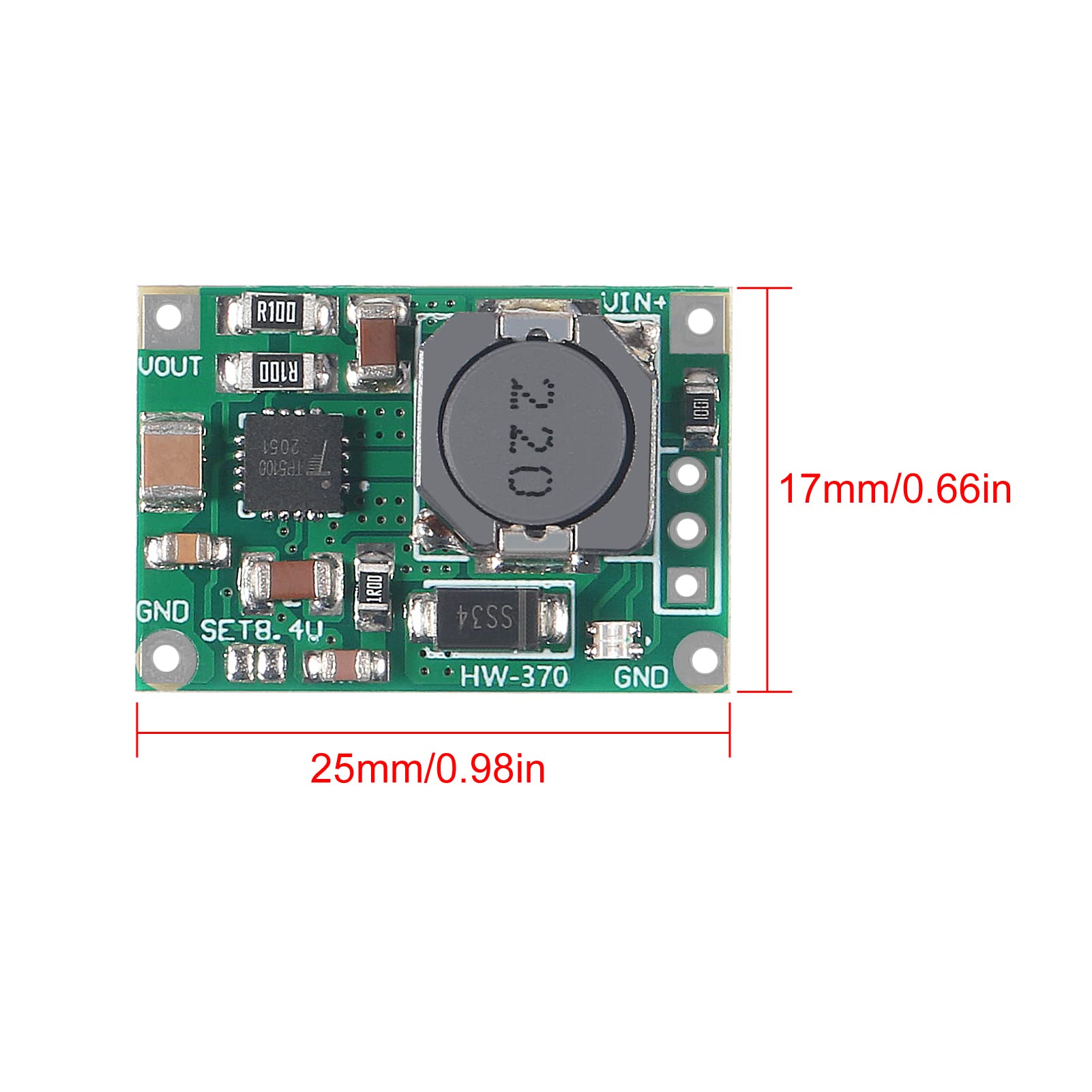 Coliao 6pcs TP5100 Charging Management Power Supply Module Board 4.2V 8.4V 2A Single Double Lithium Li-ion Battery Charger Module