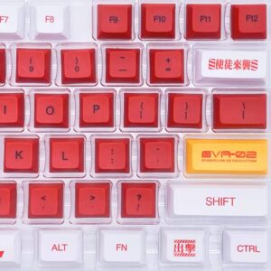 pbt keycaps 120 keys eva-02 xda profile dye sublimation keycaps suitable for 61/64/87/104/108 gateron kailh cherry mx mechanical keyboard