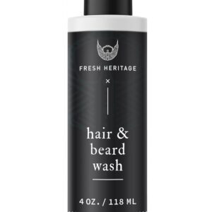 Fresh Heritage Peppermint & Tea Tree Beard Wash for Men - Moisturizing and Nourishing, Premium All Natural (4oz)