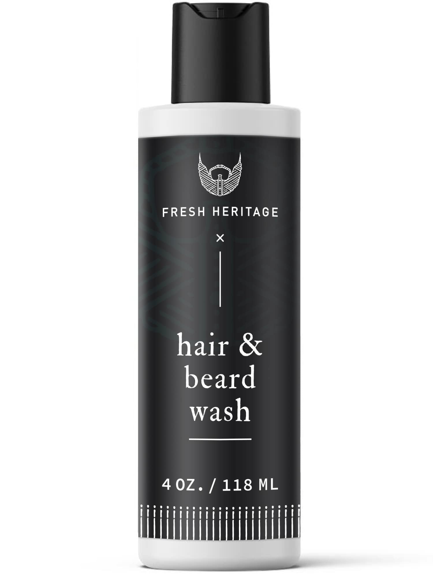 Fresh Heritage Peppermint & Tea Tree Beard Wash for Men - Moisturizing and Nourishing, Premium All Natural (4oz)