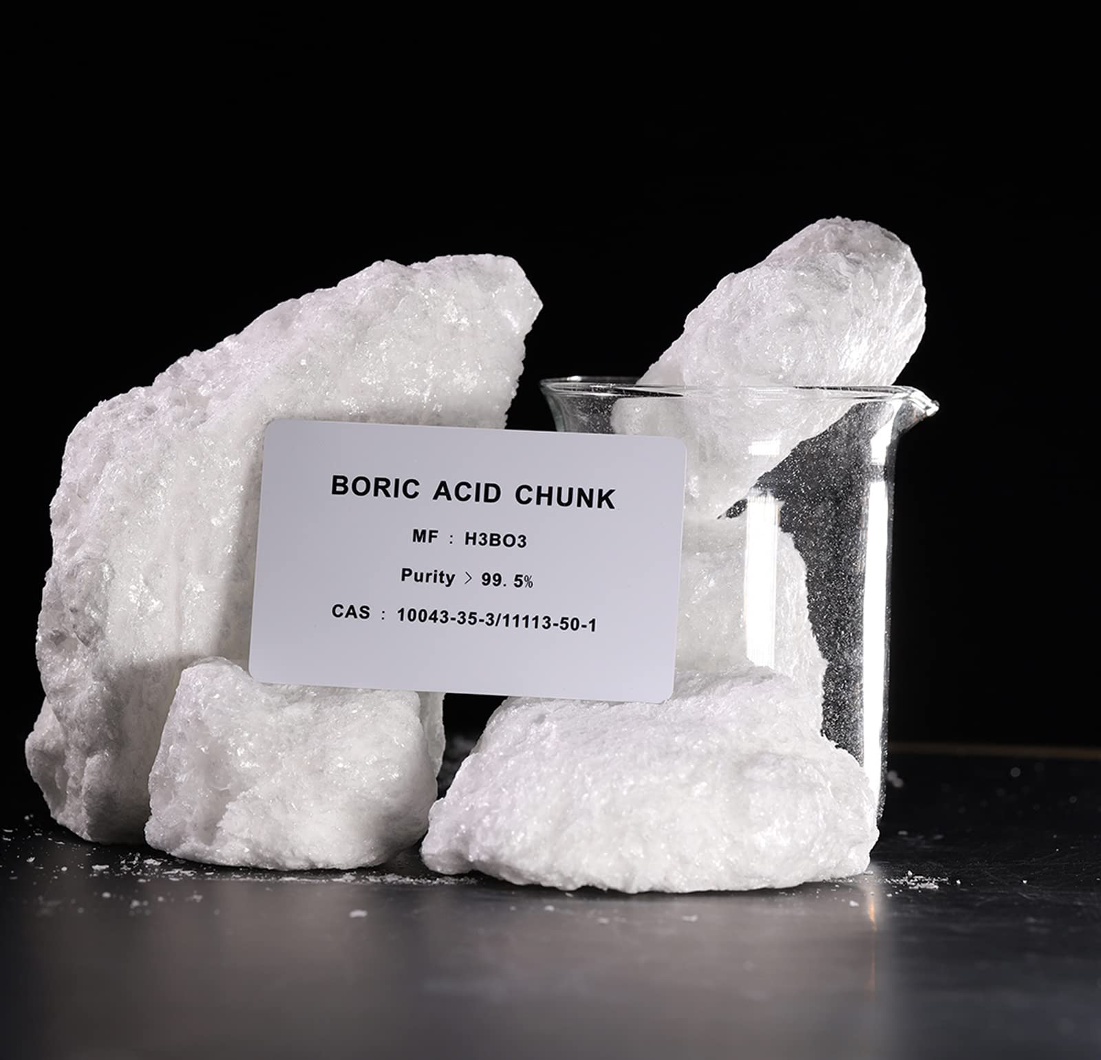 500G Boric Chunk,99.9% Pure Anhydrous Industrial Grade Strength Magic Fishscale Oily White Flakes Factory Direct Sales (1.1Lbs)