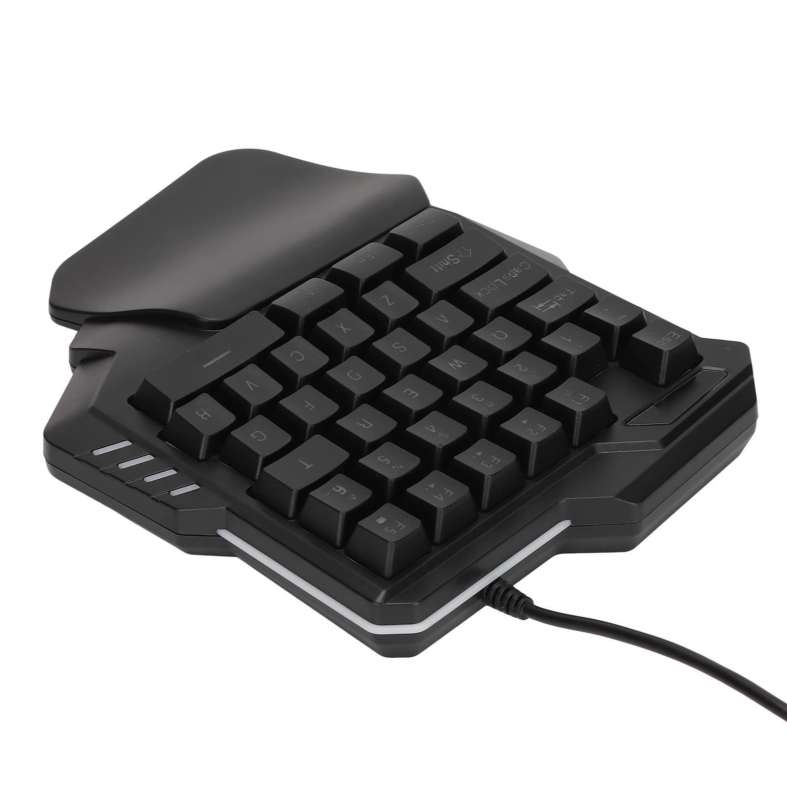 Hilitand One Handed Gaming Keyboard,35 Keys,LED Backlit,Ergonomic Mini Mechanical Gaming Keyboard,for Win 2000/XP/ME/7/8,for Vista,for Android,for Linux,for OS