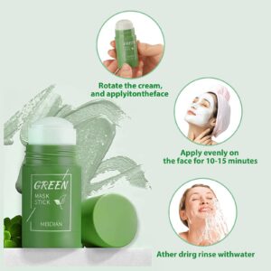 30Pcs Collagen Face Mask Skin Reborn Cooling Mask, Essential Lifting Firming Anti Aging Moisturizing Face Care Gel Cream, Portable Packaging for Women & Men (2Pcs Green Tea Mask)