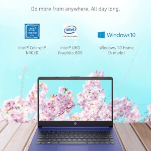 HP Stream 14inch HD Touchscreen Display, Intel Celeron N4020 Dual-Core Processor, 4GB DDR4 Memory, 128GB Storage(64GB eMMC+64GB Card),Webcam,1-Year Microsoft 365, Win10, Indigo Blue, TGCD Bundle