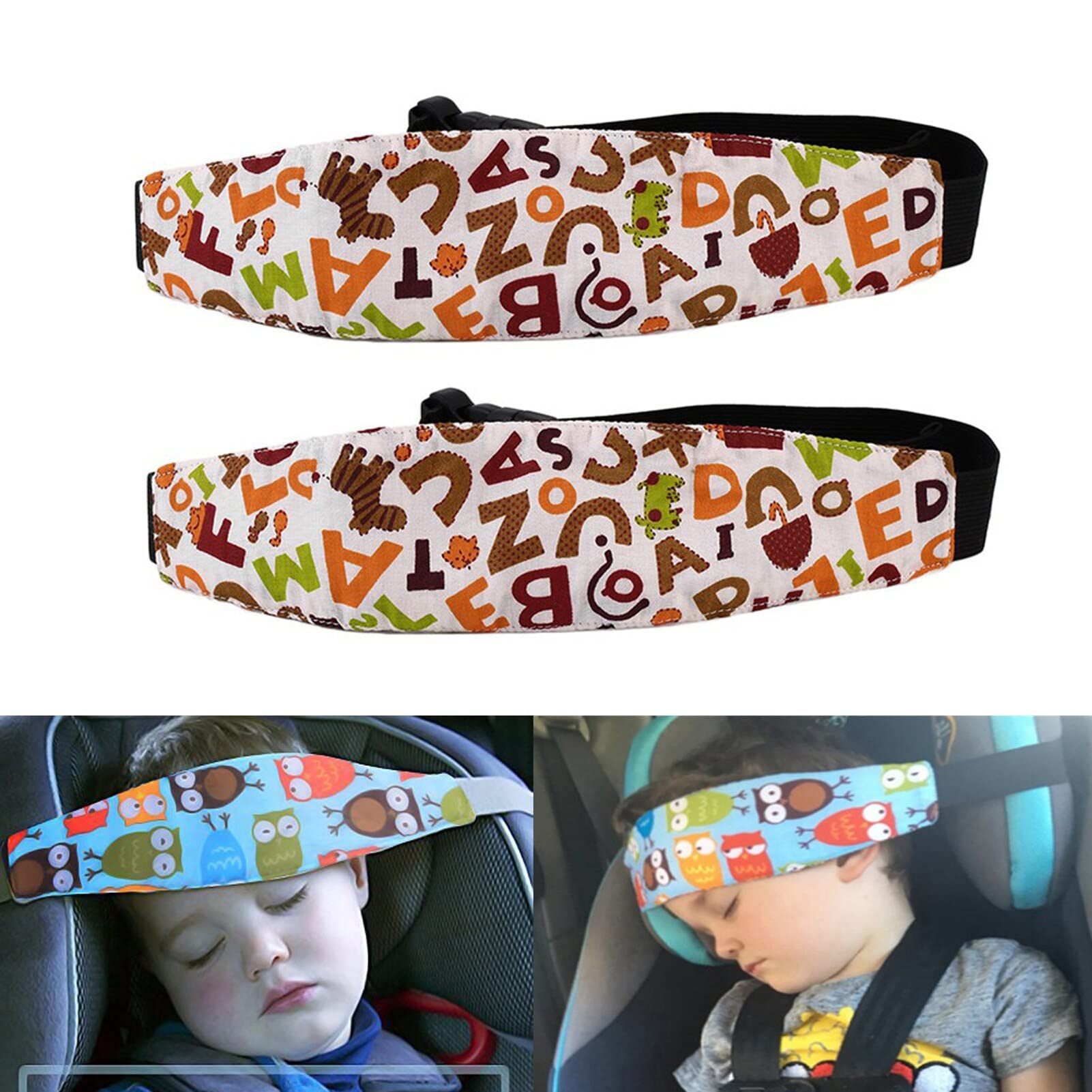 Baby Head Support for Car Seat-Head Band Strap Headrest, Stroller Carseat Sleeping Baby Carseat Head Support for Toddler Kids Children Child Infant Baby Interior Accessories for Car