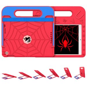 zonefoker for ipad 9th generation case, for ipad 8th/7th gen case with handle, adjustable multi-angle stand heavy duty shockproof 9 8 7 ipad 10.2 inch 2021/2020/2019 cover for kids children boy