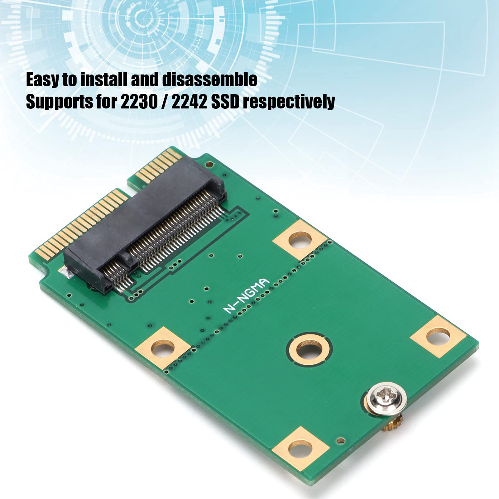 Msata Ssd, Adapter Card M.2 NGFF SSD to MSATA SSD 2 Fixing Holes MSATA Adapter Light Weight Sophisticated Technology for PCB