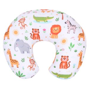 cloele stretchy nursing pillow cover - dinosaur snug fitted nursing breastfeeding pillow slipcovers for baby boys ultra soft microfiber infant nursing pillowcase for newborn