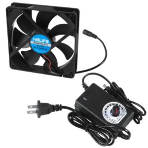 110v 220v 120mm x 25mm ac powered fan with speed controller 3v to 12v adapter for xbox dvr playstation receiver cooling component