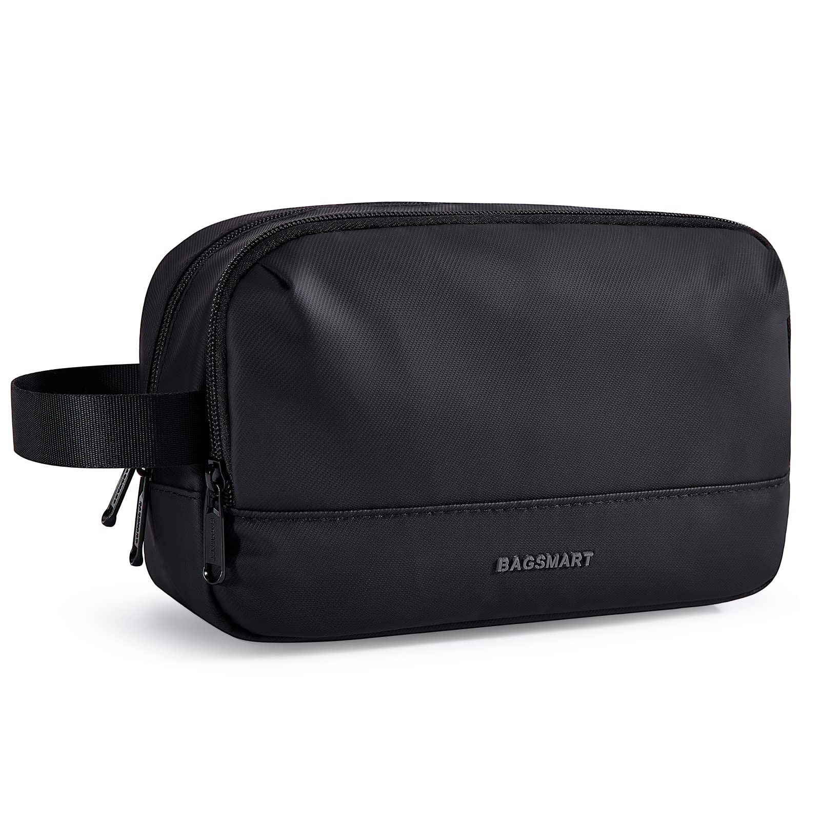 BAGSMART Travel Toiletry Bag for Men, Dopp Kit Water Resistant Shaving Bag for Toiletries Accessories, Black-Medium