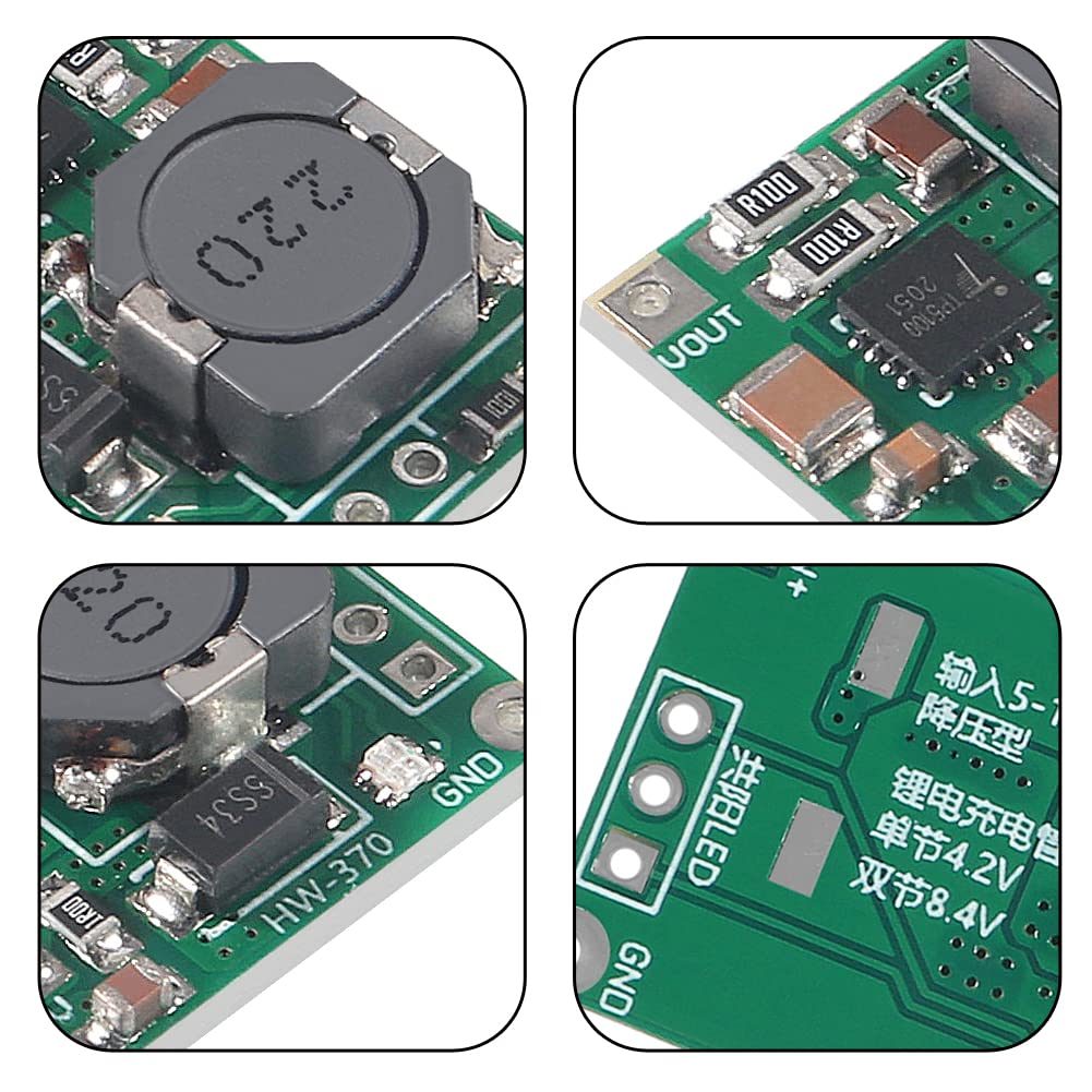 Coliao 6pcs TP5100 Charging Management Power Supply Module Board 4.2V 8.4V 2A Single Double Lithium Li-ion Battery Charger Module