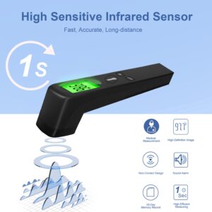 No-Touch Forehead Thermometer, Digital Infrared Thermometer for Adults and Kids, Touchless Baby Thermometer 2 in 1 Dual-Mode Thermometer with Fast Accurate Results