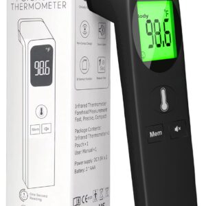 No-Touch Forehead Thermometer, Digital Infrared Thermometer for Adults and Kids, Touchless Baby Thermometer 2 in 1 Dual-Mode Thermometer with Fast Accurate Results